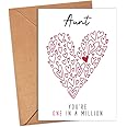 Amazon.com : Yanashop88 Aunt You're One In A Million Card - Mother's Day Thank You Card - 5 x 7 ...