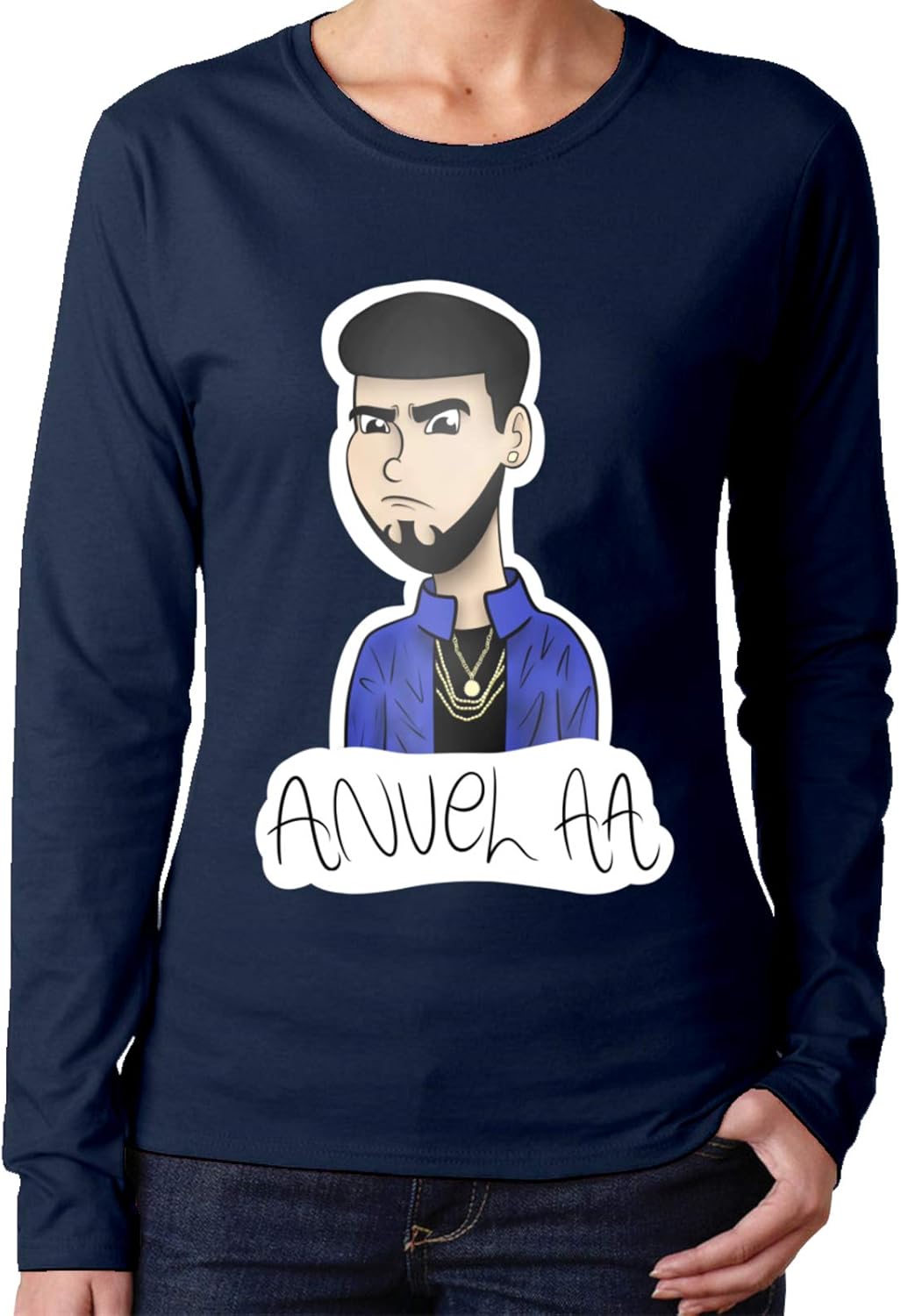 Anuel-Aa Cute Cartoon Cool Guy - Camisetas de manga larga para mujer ...