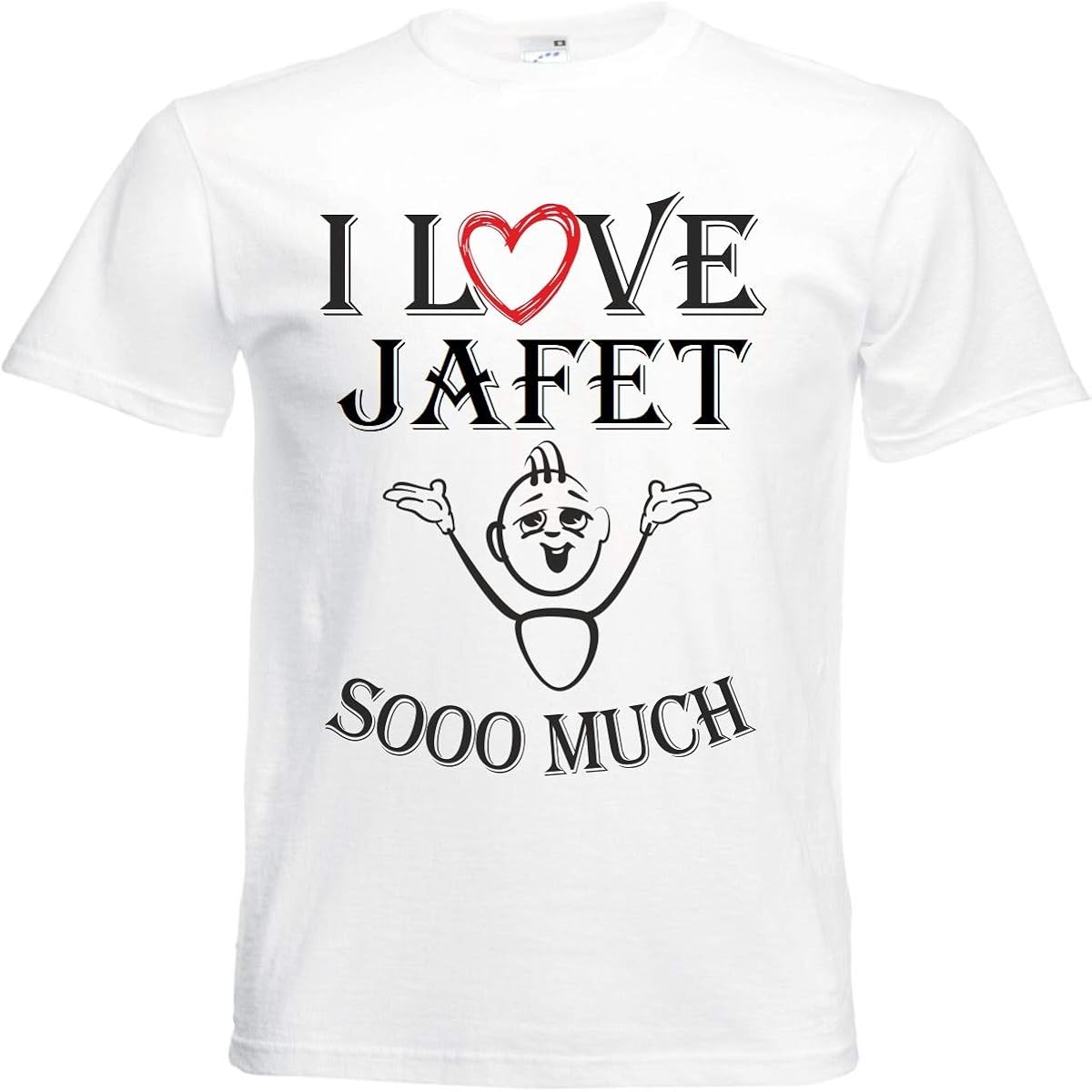 Camiseta I Love Jafet para mujer, hombre y niños en color blanco ...
