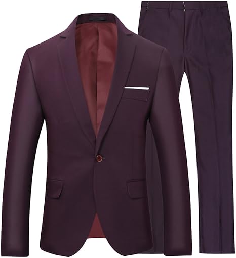 YOUTHUP - Traje - para Hombre Rojo Rojo Oscuro M: Amazon.es: Ropa y ...