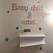 Amazon.com: Every Child is an Artist Wall Decal, Watercolor Paint ...