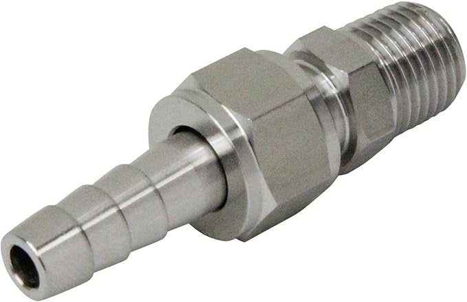 Amazon | SK11 ステンレスホースジョイント タケノコ外径 9mm ネジ R1/4 H9×2M VHJ-0209 | 旋盤