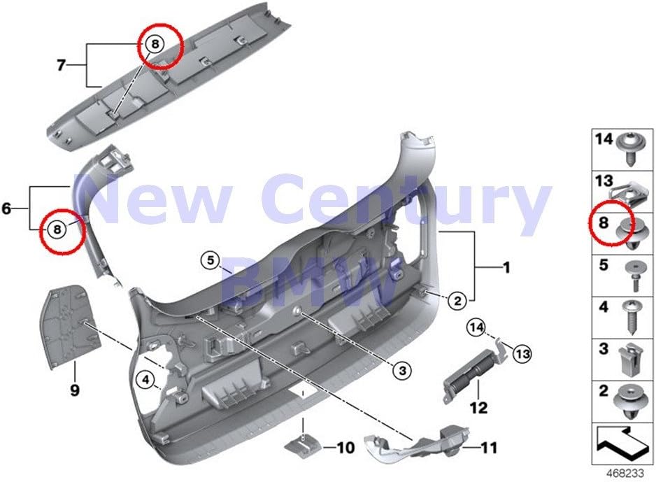 Amazon.com: 10 X BMW Genuine Vehicle Trim Body Equipment Clip Beige ...