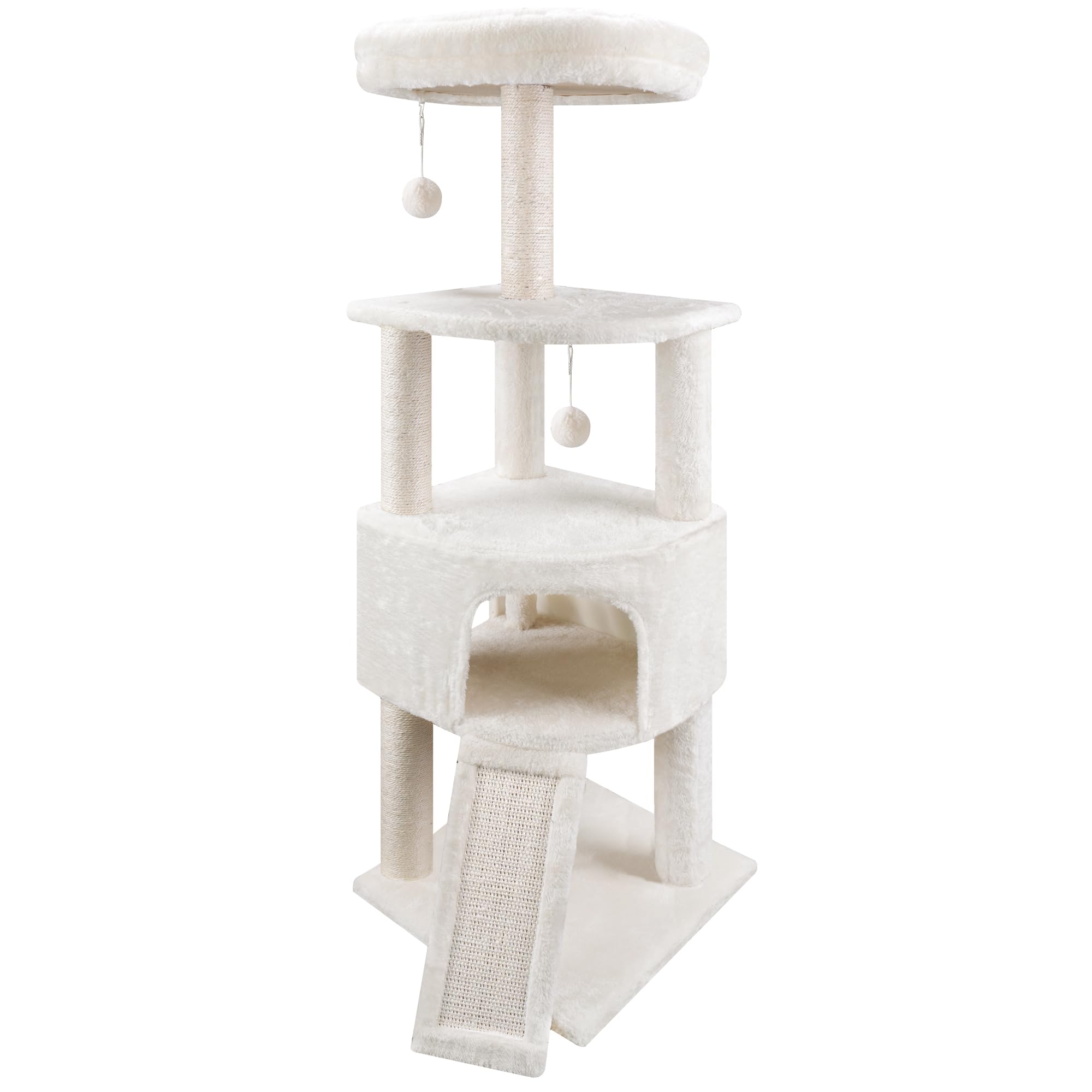 HUITREE 45in Cat Tree Tower with Big Cat Condo for Indoor Cats,Cat ...