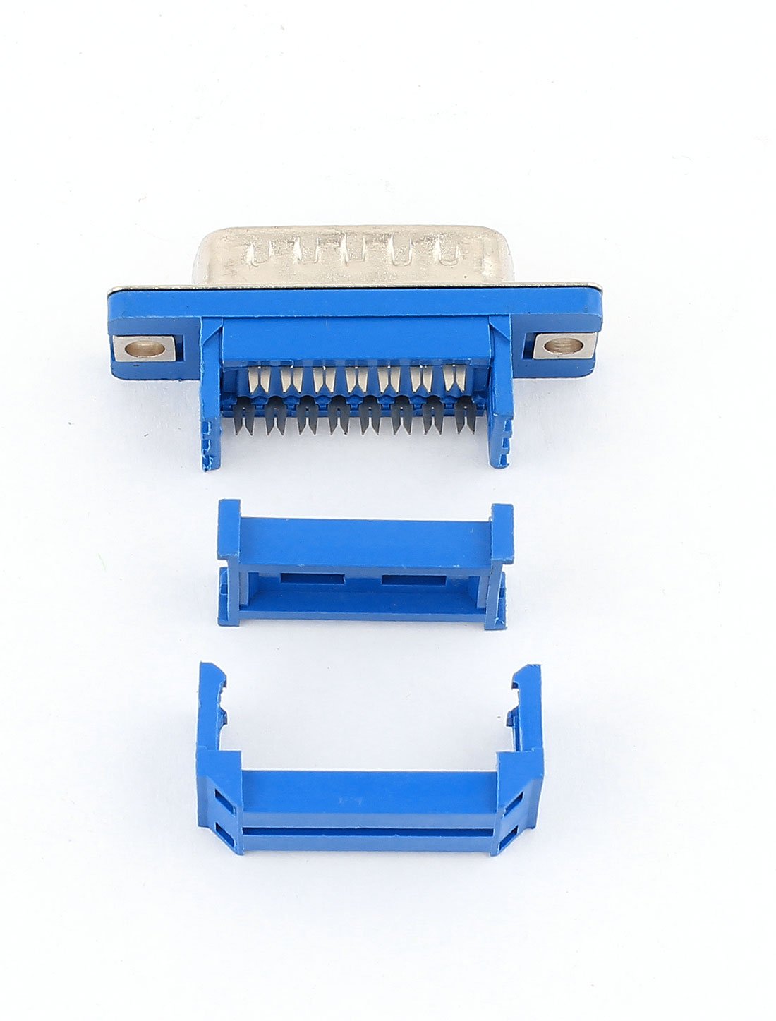 uxcell IDC D-Sub Ribbon Cable Connector 15-pin 2-Row Female Socket IDC Crimp Port Terminal ...