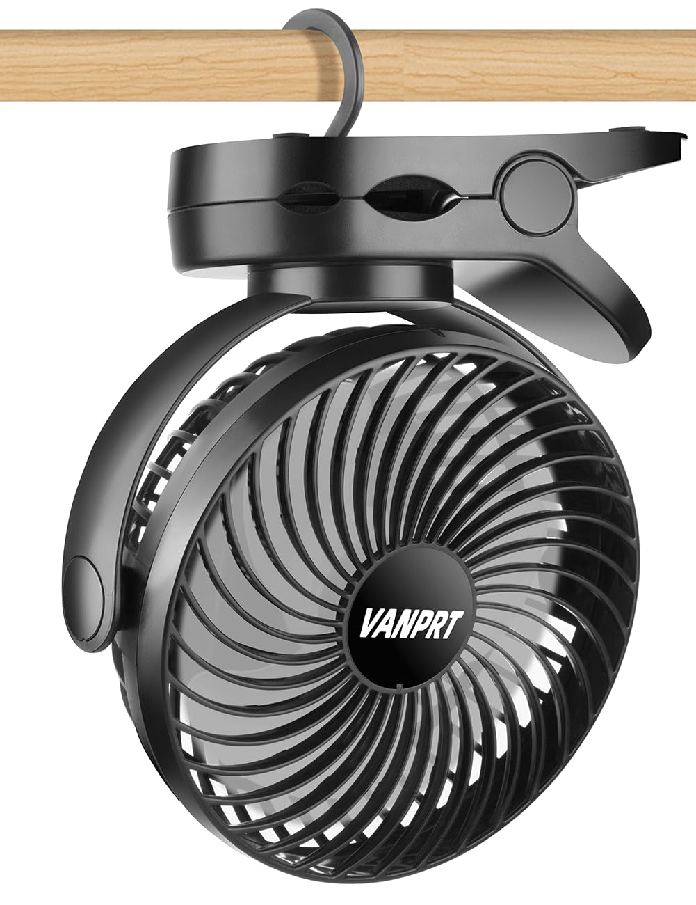 VANPRT 6'' Clip Fan, Portable Clamp Fan with Hanging Hook, 5000mAh ...