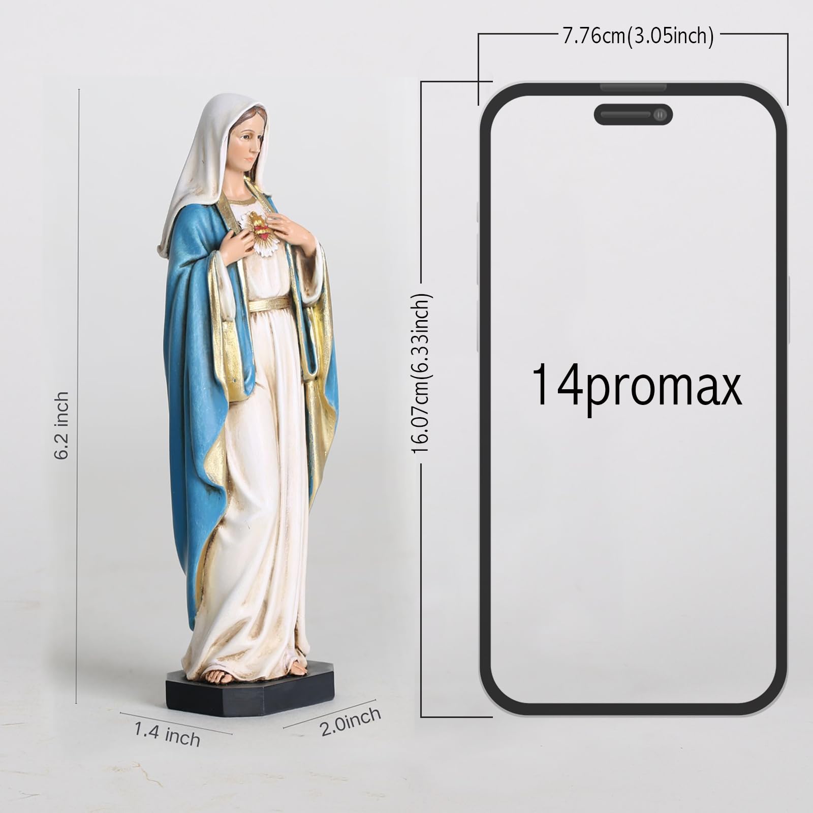 Mua BC Catholic Immaculate Heart of Mary Figure, Virgin Mary Statue ...