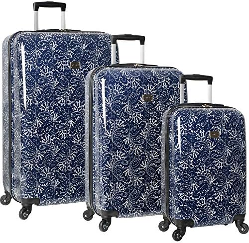 Chaps Lightweight Luggage 3 Piece Suitcase Set with Spinner Wheels-1 ...