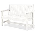 Amazon.com: SERWALL Outdoor Bench, HDPE Outdoor Benches Weatherproof, 2 ...