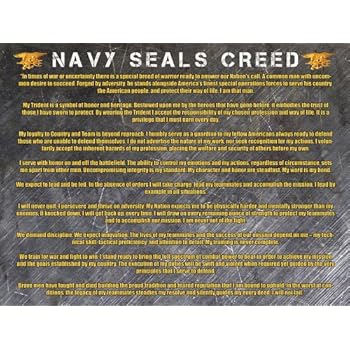 Amazon.com: Navy Seals Creed Poster (V6): Posters & Prints