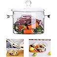 Amazon.com: Glass Cooking Pot - 2.3L/78OZ Glass Saucepan Heat-Resistant ...