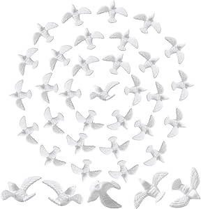 Amazon.com: 200 Mini Doves for Crafts, 1 Inch Bulk White Dove Miniature ...