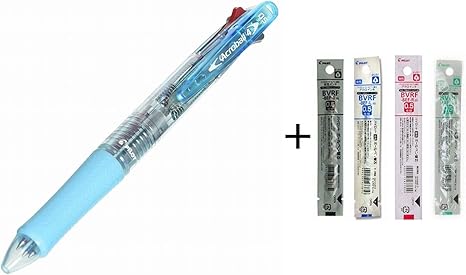 Amazon.com : Pilot 4 Colors Ballpoint Pen Acroball 4 Extra Fine Black ...