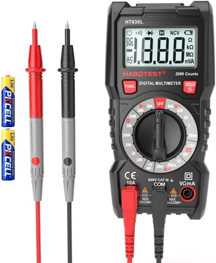 SP-Cow Multimetro Digital Profesional-2000 counts,Polimetro mide AC/DC ...
