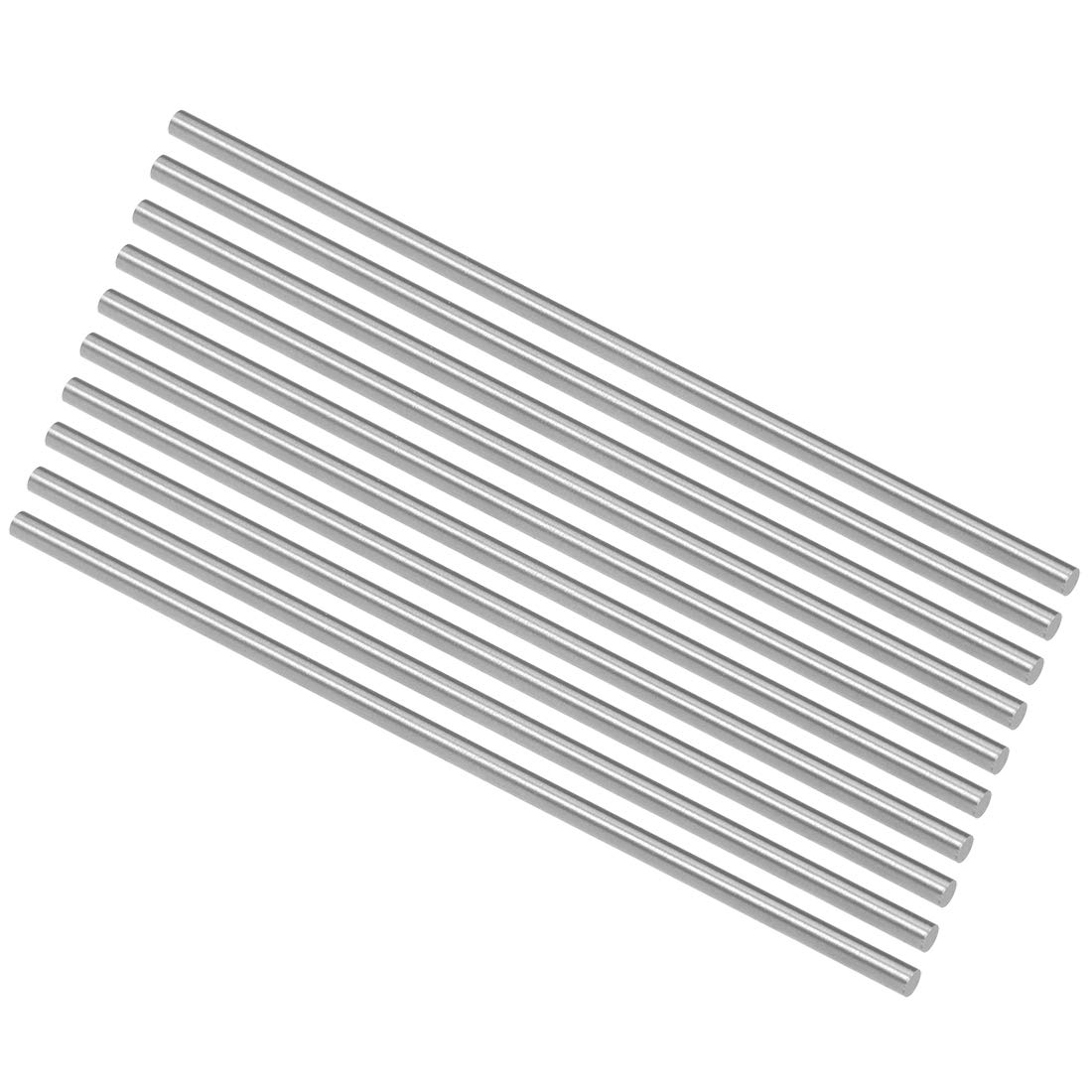 uxcell 10pcs Round Steel Metal Rods, 2.8mm x 100mm High Speed Steel ...