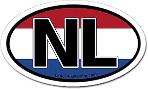 Amazon.com - Holland NL Netherlands Dutch Flag Car Bumper Sticker Decal ...