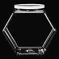 Amazon.com: Uiifan 1 Piece Hexagonal Plastic Candy Jar with Lid Cookie Jar Clear Hexagonal Candy ...