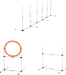 Amazon.com : PawHut 3PC Portable Pet Agility Pet Training Set Dog ...