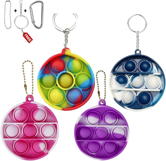 Pop it keychain, Pocket portable anti-anxiety simple dimple, stress ...