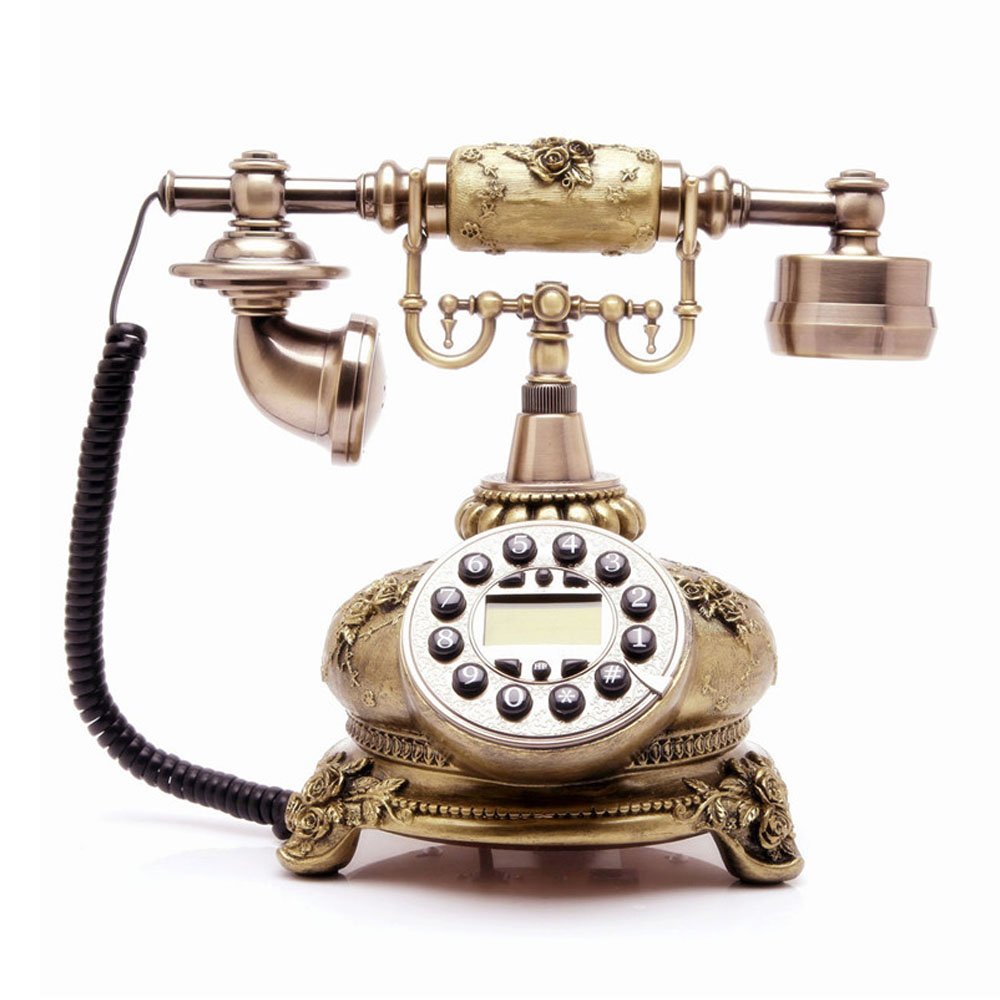 TelPal Corded Antique Style Push Button Home Telephone Set, Old Fashion ...