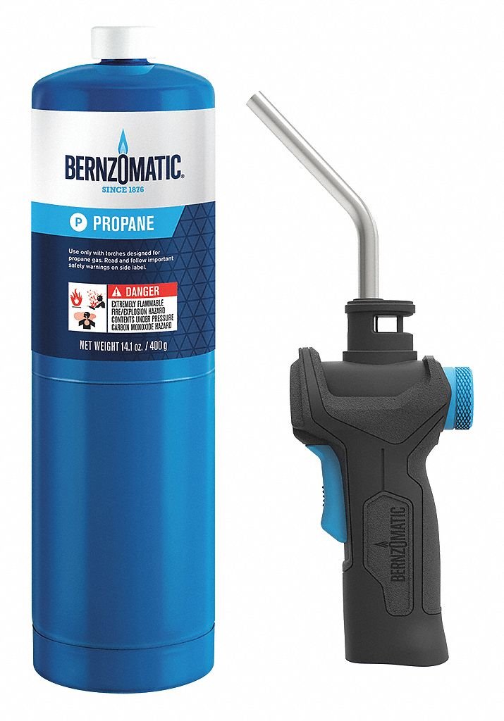 BERNZOMATIC Hand Torch w/Cylinder, Propane, Instant On/Off Ignitor ...