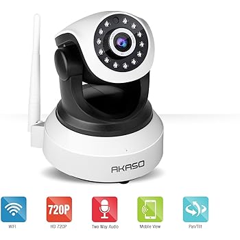 Amazon.com : AKASO Wireless Wifi IP Security Camera 720P Indoor Home ...