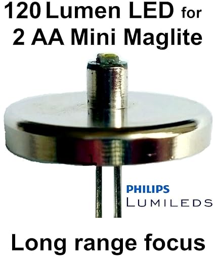 Mini Maglite AA LED Upgrade 1 watt Philips Lumileds Bulb, Torch ...