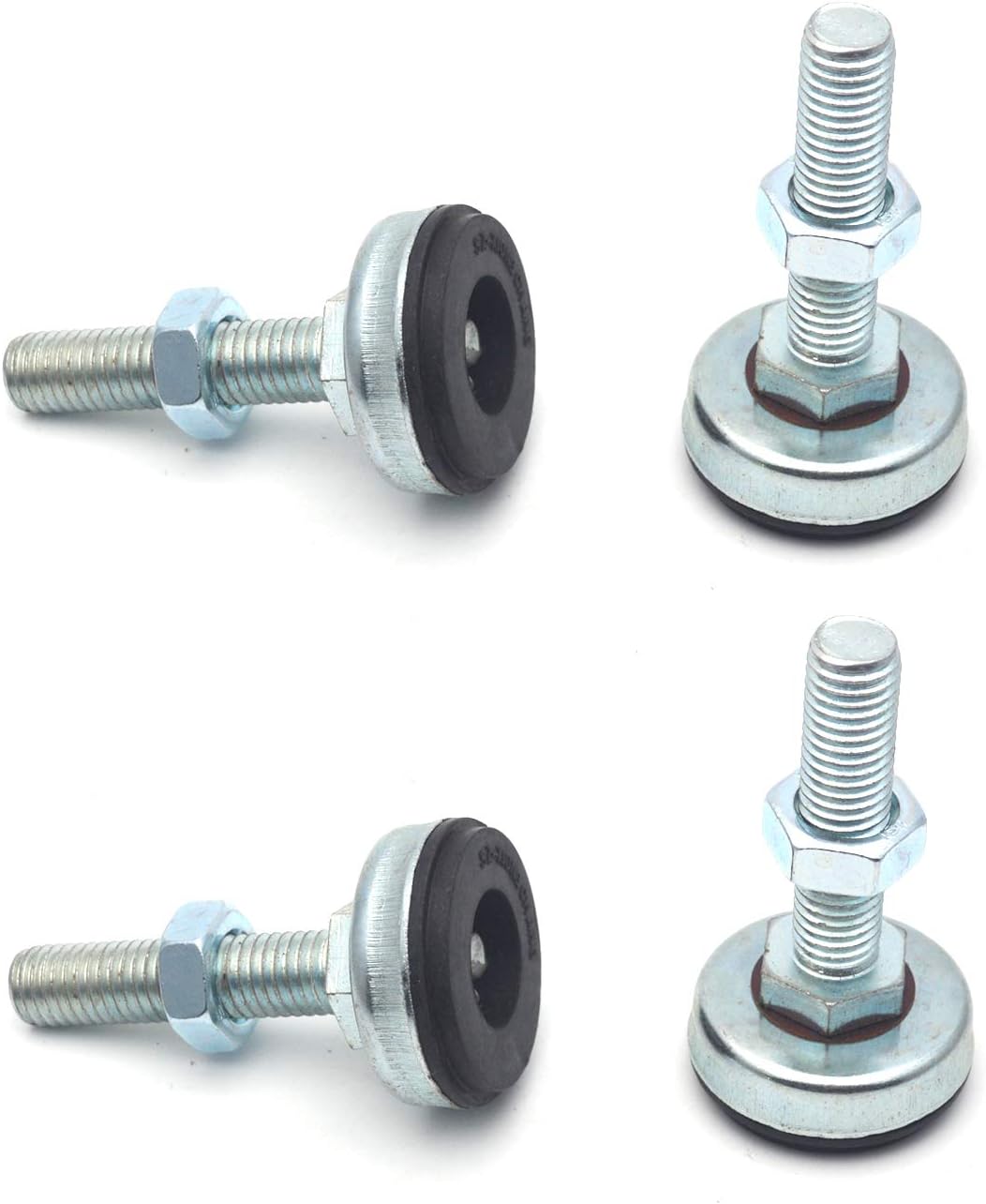 Antrader 4PCS M12 Thread Adjustable Pole Leveling Foot Carbon Steel ...