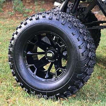 Amazon.com: 12" BLACKJACK Gloss Black Aluminum Wheels and 23" All ...