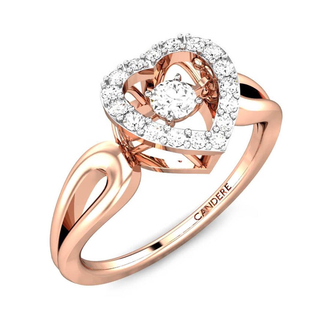 Buy Candere by Kalyan Jewellers 18KT Gold and Diamond Ring for Women at ...