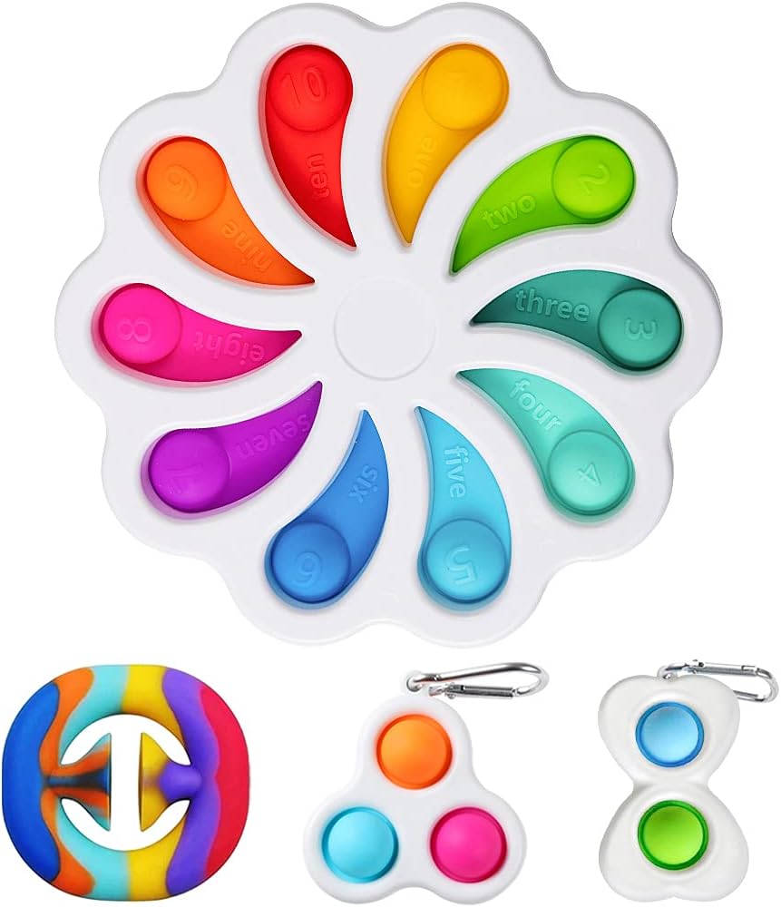 Flower Fidget Toy Pack, Bubble Sensory Simple Dimple Fidget Toy, Simple ...