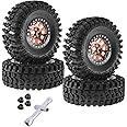 Amazon.com: RCMYou Rc 2.2 Inch Wheel Rims & Tires Wheels for 1/10 SCX10 SCX10 II 90046 SCX10 III ...