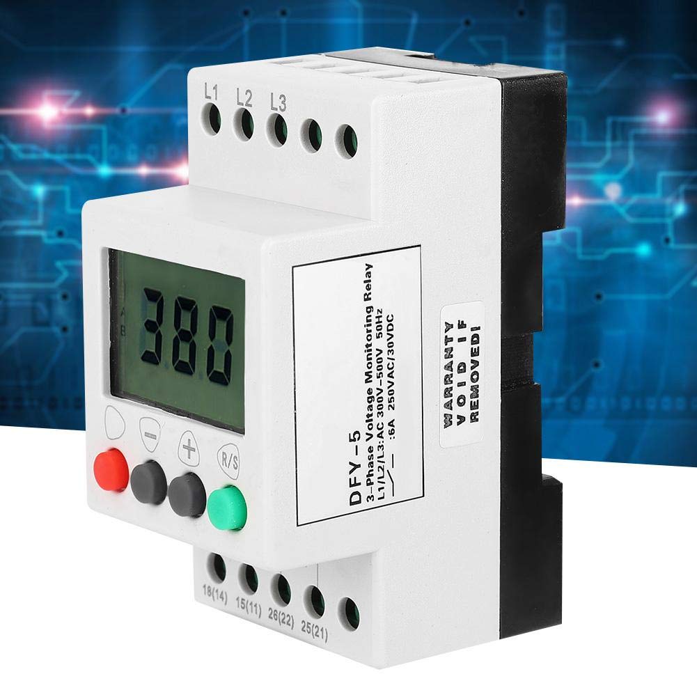 3Phase Sequence Protection Relay,300-500VAC Voltage Over Under Voltage ...