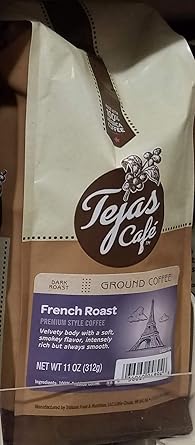 Amazon.com : Tejas Cafe French Roast Ground Coffee 11 oz (Pack of 2 ...