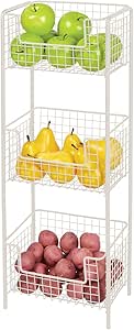 Amazon.com: mDesign Steel Freestanding Storage Organizer Tower Rack ...
