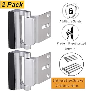 Home Security Door Lock, Child Proof Door Reinforcement Lock with ...