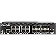 Amazon.com: QNAP 16-Port Half-Width Rackmount 10GbE Managed Network Switch (QSW-M3216R-8S8T-US ...