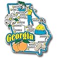 Amazon.com: Georgia Jumbo State Magnet by Classic Magnets, Collectible ...