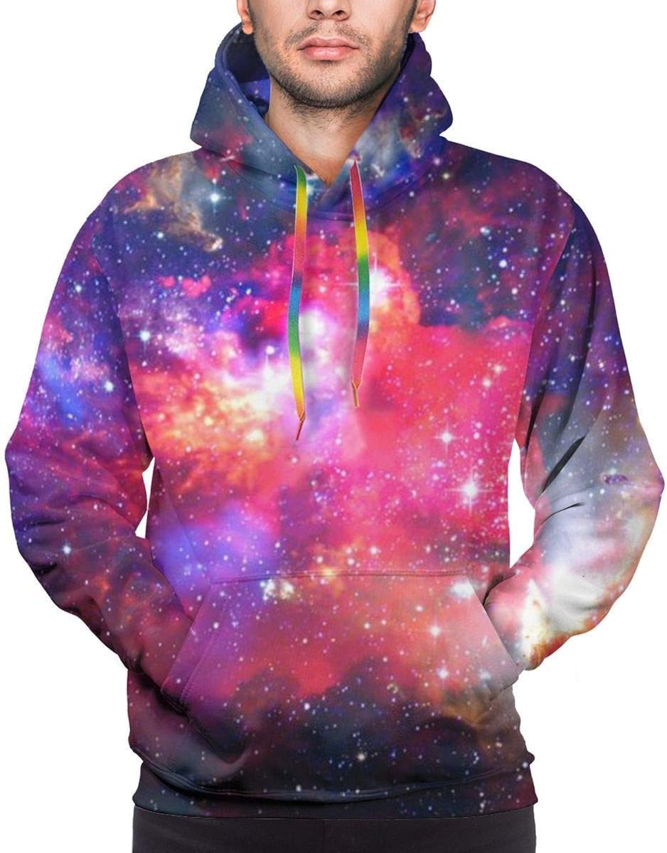 Amazon.com: Space Galaxy Fashion Men Athletic Hoodies Winter Sport ...