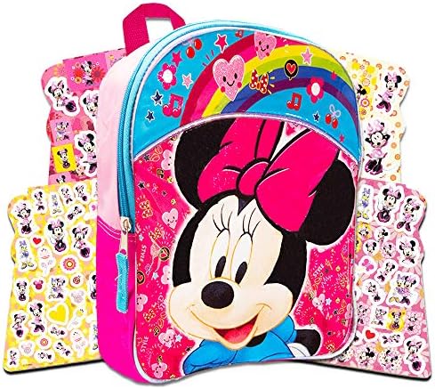 Disney 11" Toddler Minnie Mouse Preschool Backpack Set with Over 300 ...