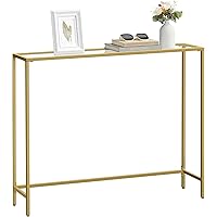 Amazon.com: VASAGLE Entryway Table, Console Table, Tempered Glass ...