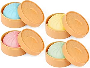 Amazon.com: MEIEST 4 PCS Colorful Dumpling Squishy Stress Balls Fidget ...