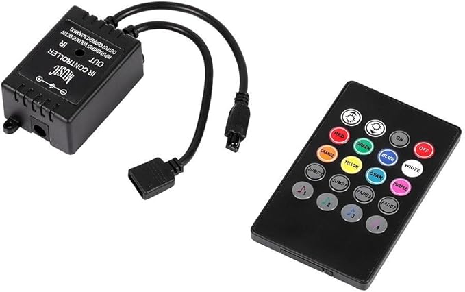 Portable LED Music Controller 20 Keys IR Remote Sound Sensor ...