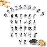 Amazon.com: Mini Alphabet and Number Cookie Cutters Set of 36 Pieces ...