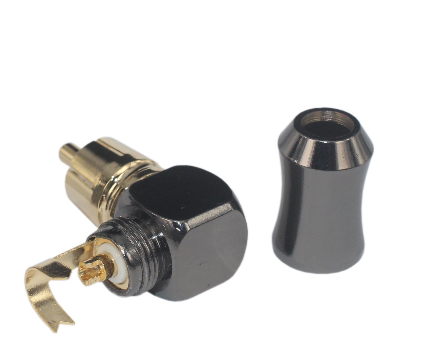 Mua [2Pcs 90° Angle] Hi End RCA Male Plug Adapter Audio Phono Gold ...