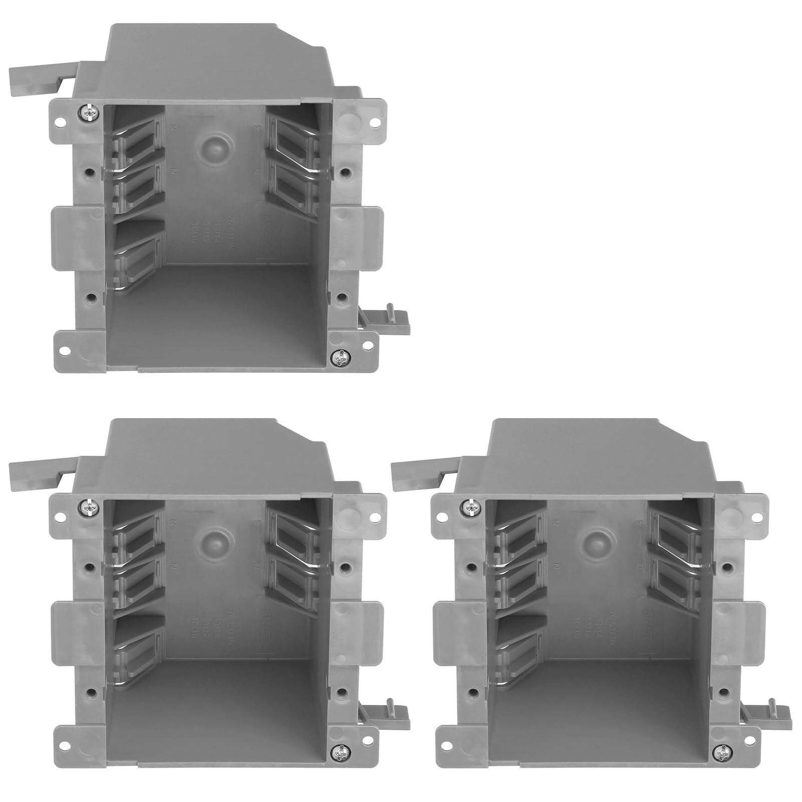 HUIXHAO Electrical Outlet Box,25cu Inch PVC Junction Box,2-Gang ...
