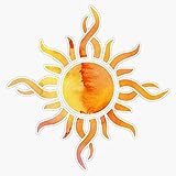 Amazon.com: EMC Graphics Brushed Watercolor Painted Sun Vinyl ...