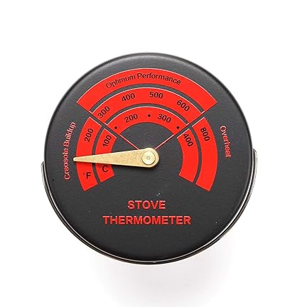 Magnetic Log Burner & Wood Stove Thermometer, Stove Temperature Meter ...