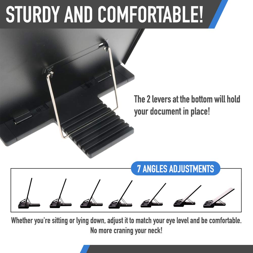 Mua Desktop Document Book Holder Non-Magnetic with Guide Ruler ...