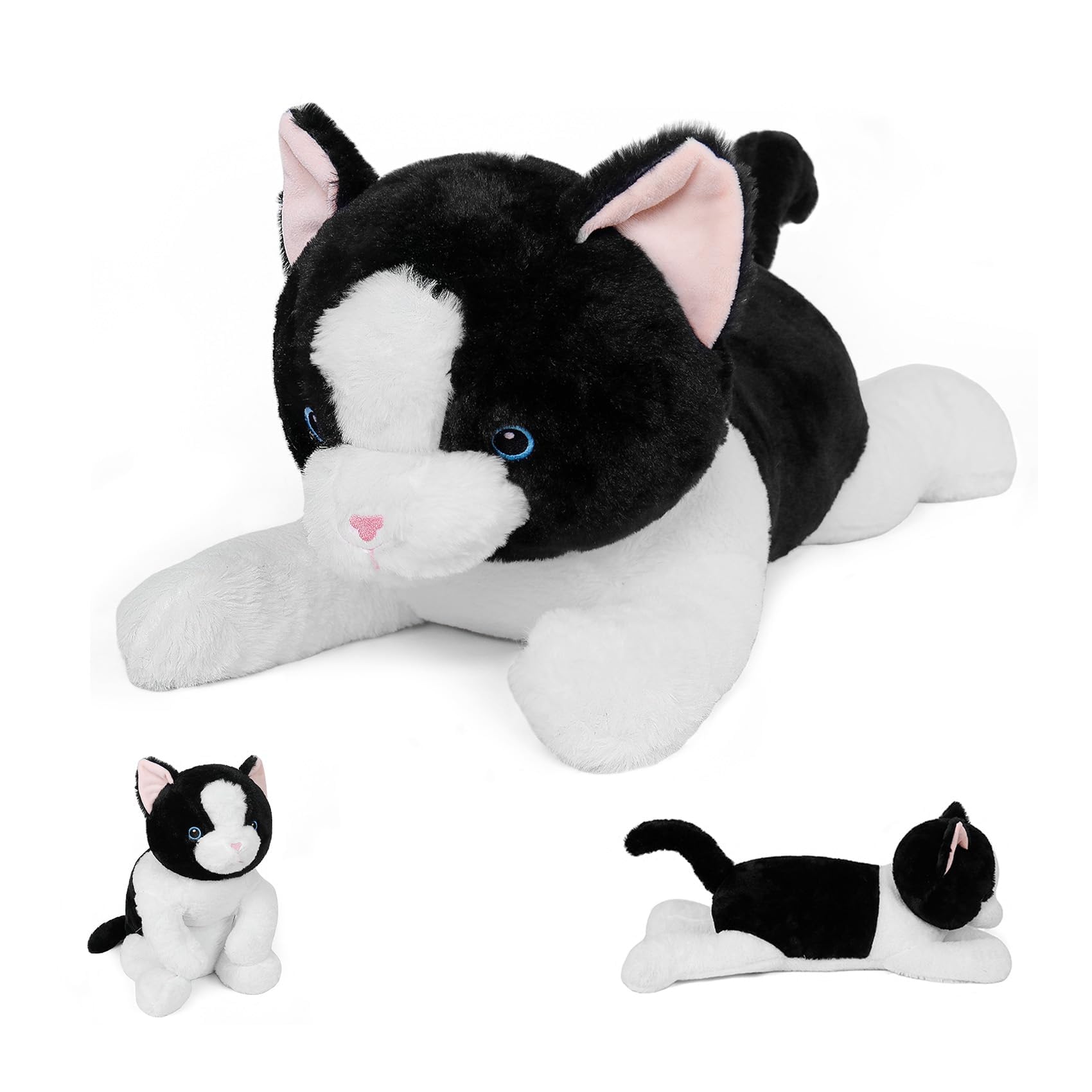 JellyMallow 5 lbs, 27 inches Cat Weighted Stuffed Animals, Cuddly ...